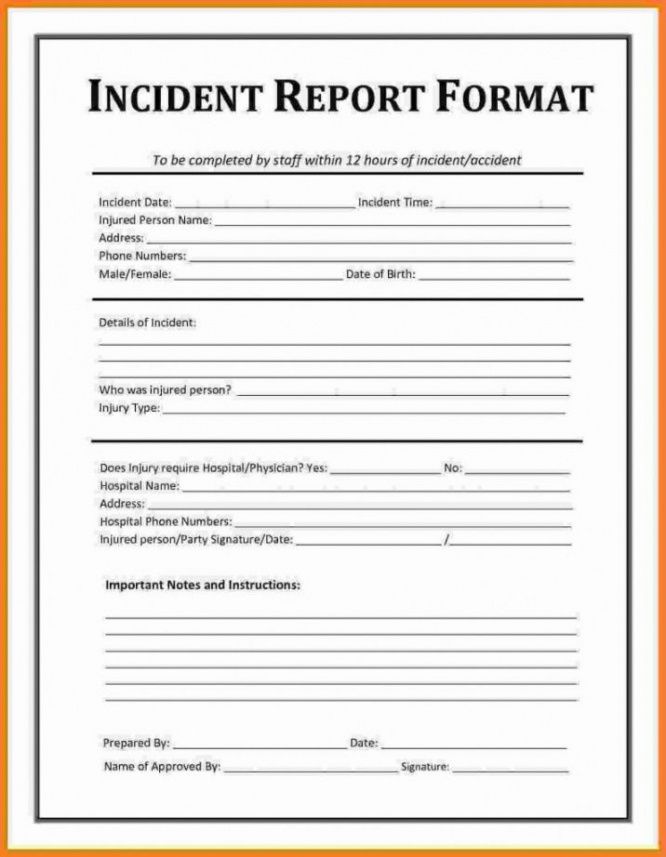 Professional Security Guard Incident Report Template PDF Example Stableshvf