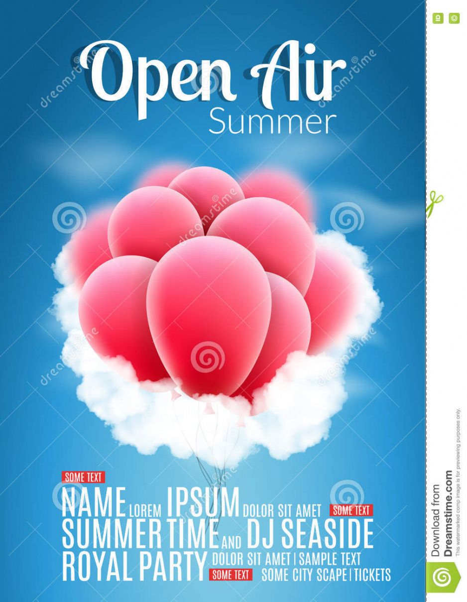 Editable Balloon Release Flyer Template Example Stableshvf